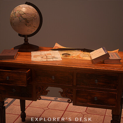 ArtStation - Explorer's Desk