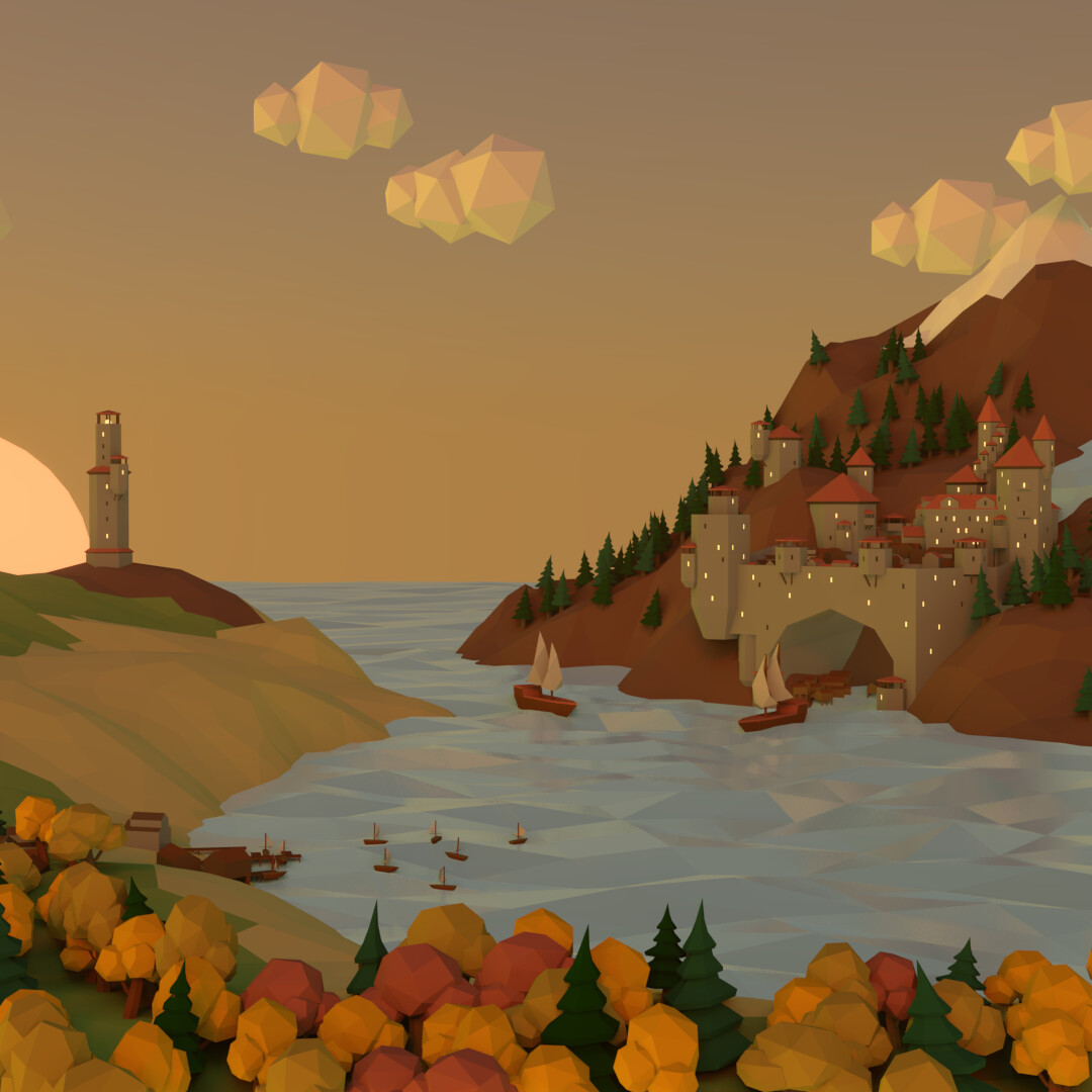 ArtStation - Low-Poly Landscape