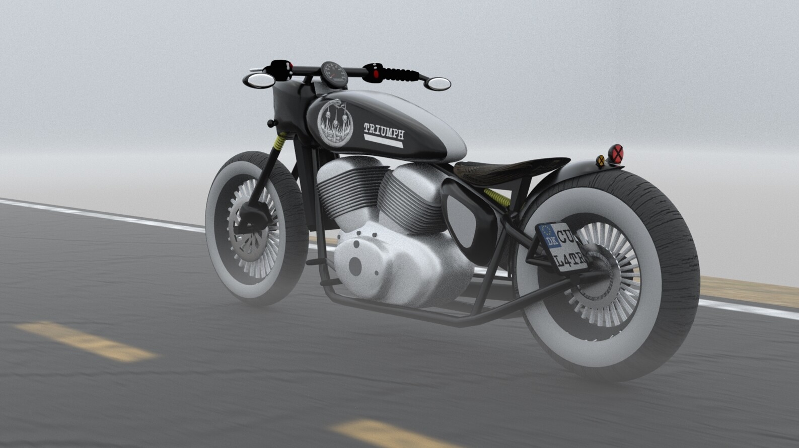 ArtStation - Bobber Motorbike in the Light