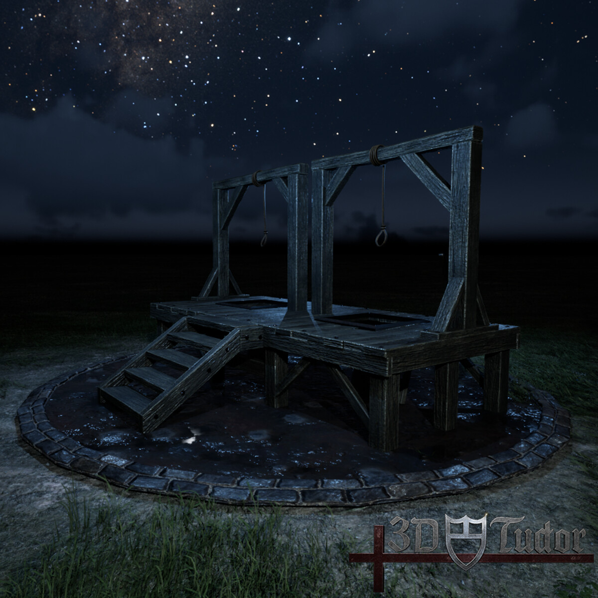 3D Tudor - Medieval Gallows Model 3D Tudor | Blender | UE5