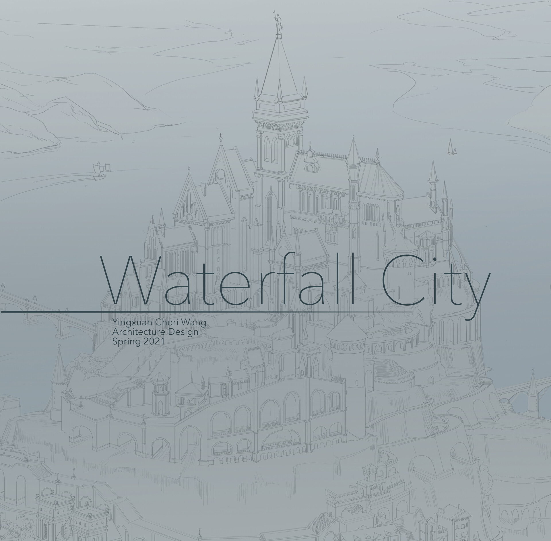 ArtStation - Waterfall City Project
