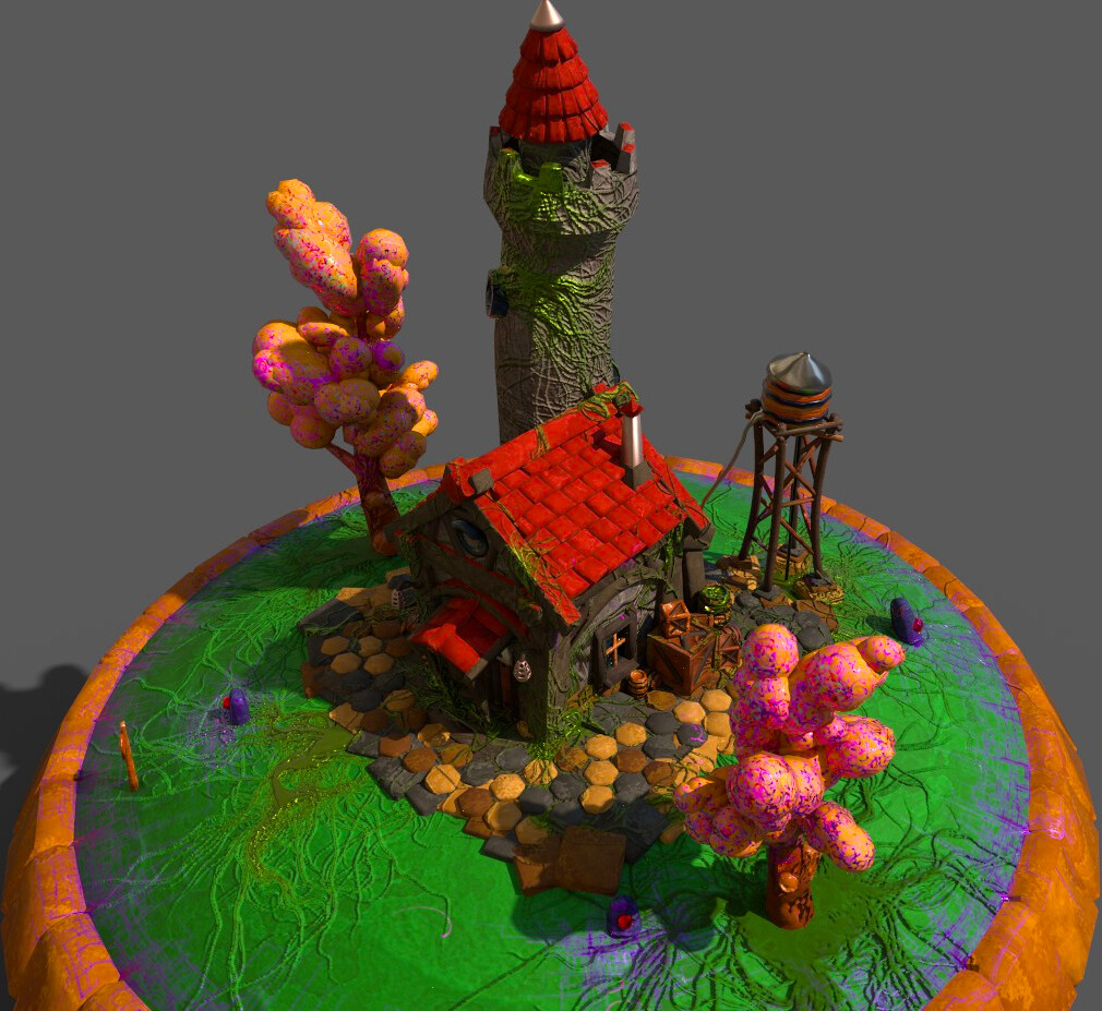 ArtStation - Magic house (low poly)