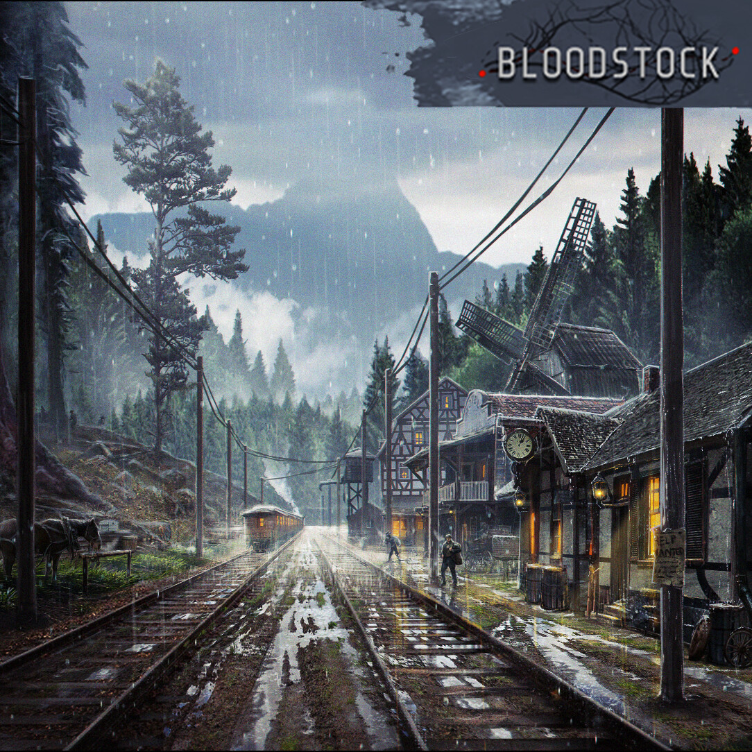 ArtStation - Logging camp train station
