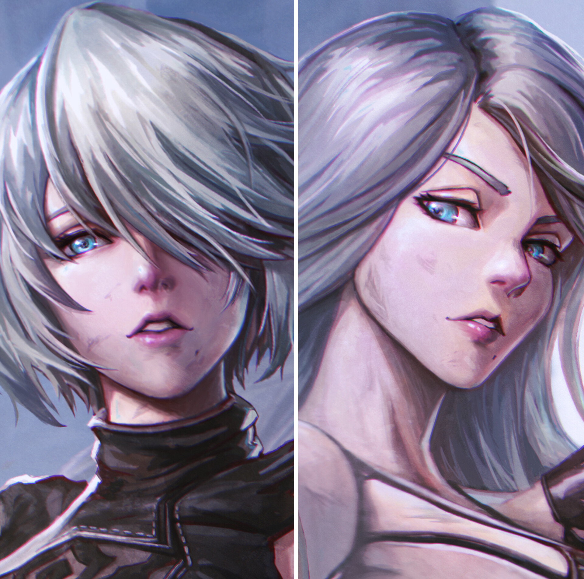 ArtStation - 2B and A2 Fan Art