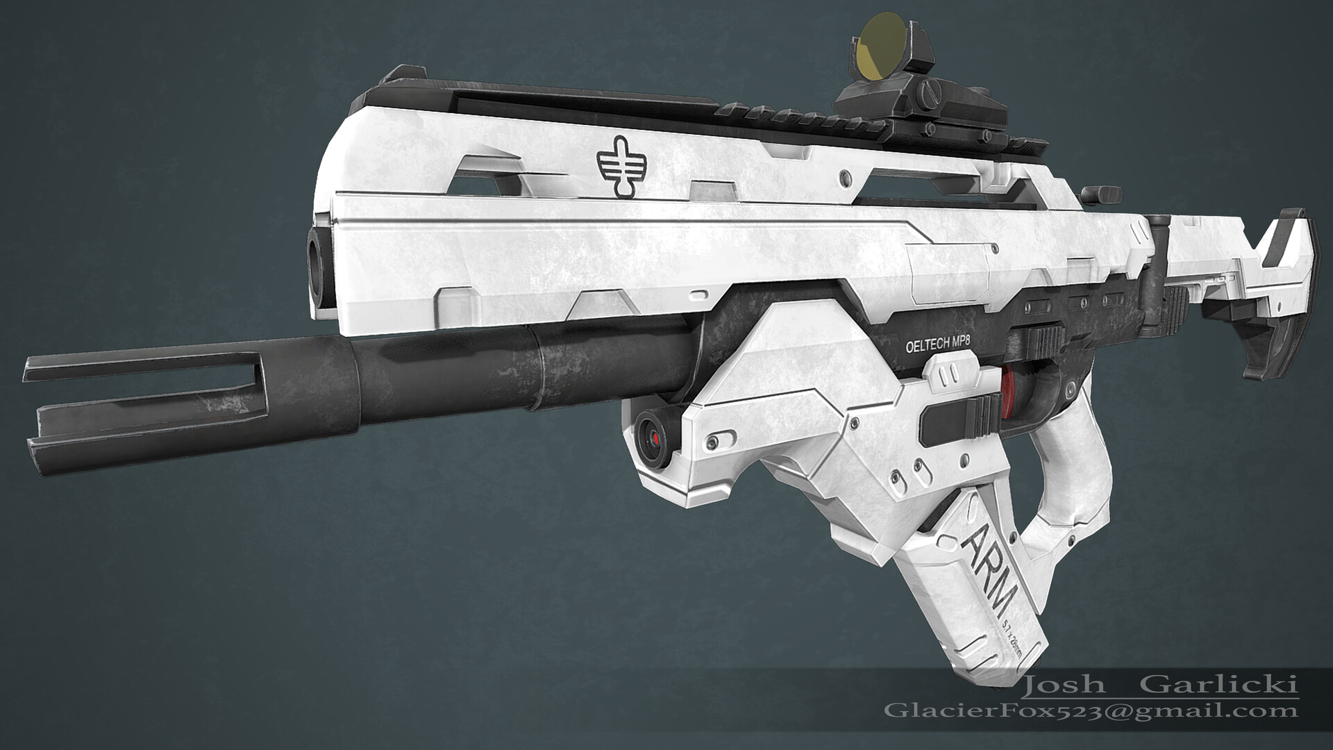 ArtStation - Futuristic SMG (Breakdown)