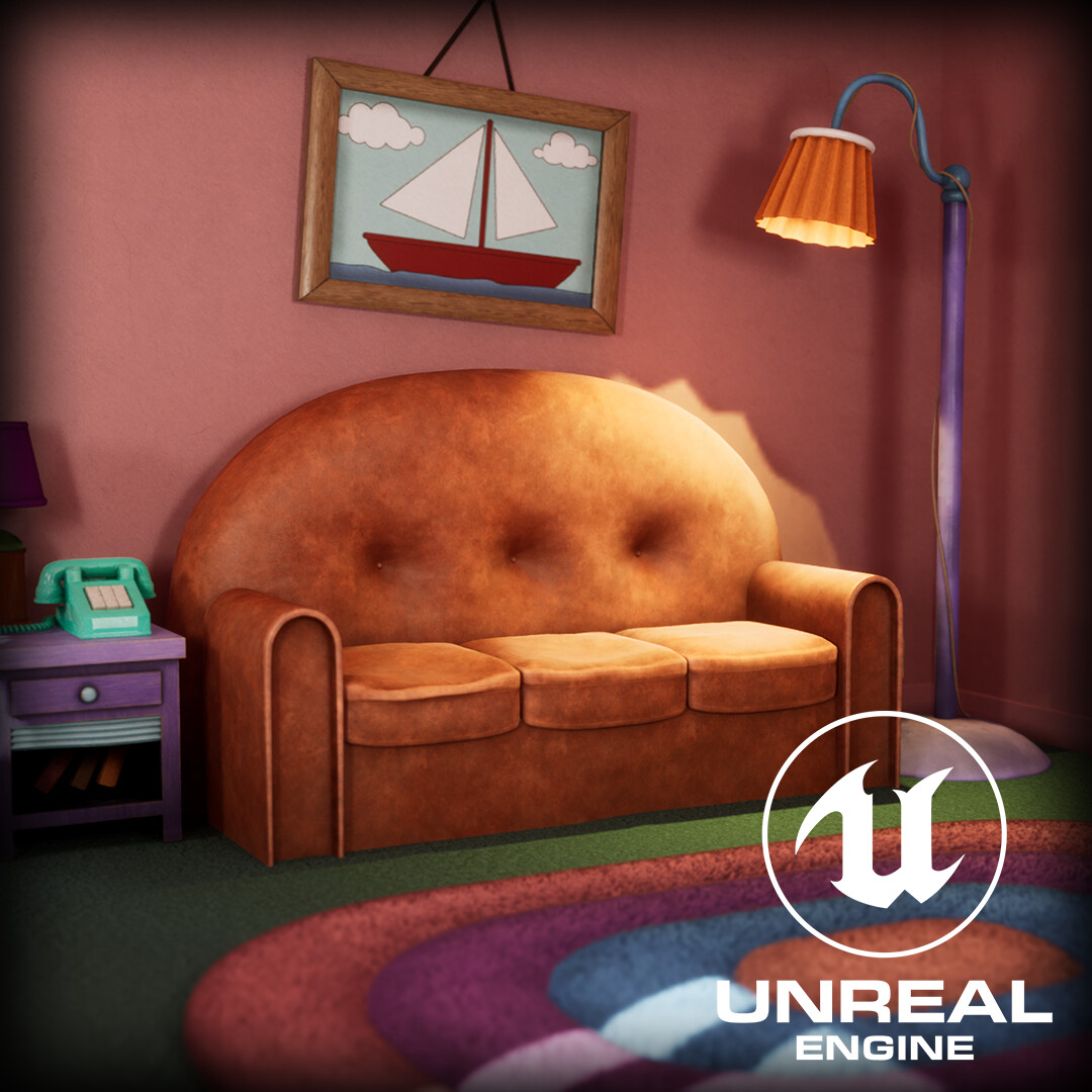 ArtStation - Simpsons Living Room Scene