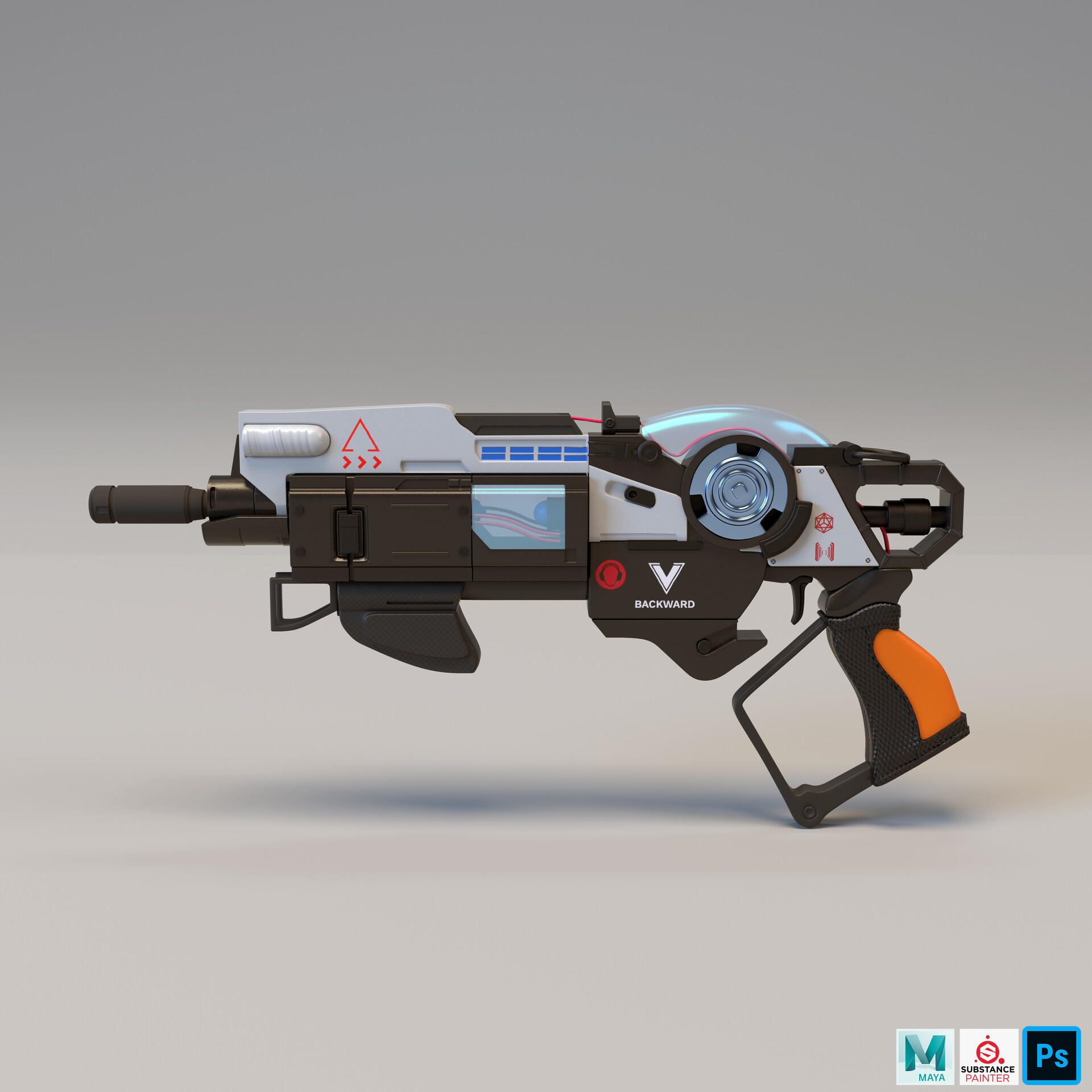 ArtStation - sci-fi laser gun