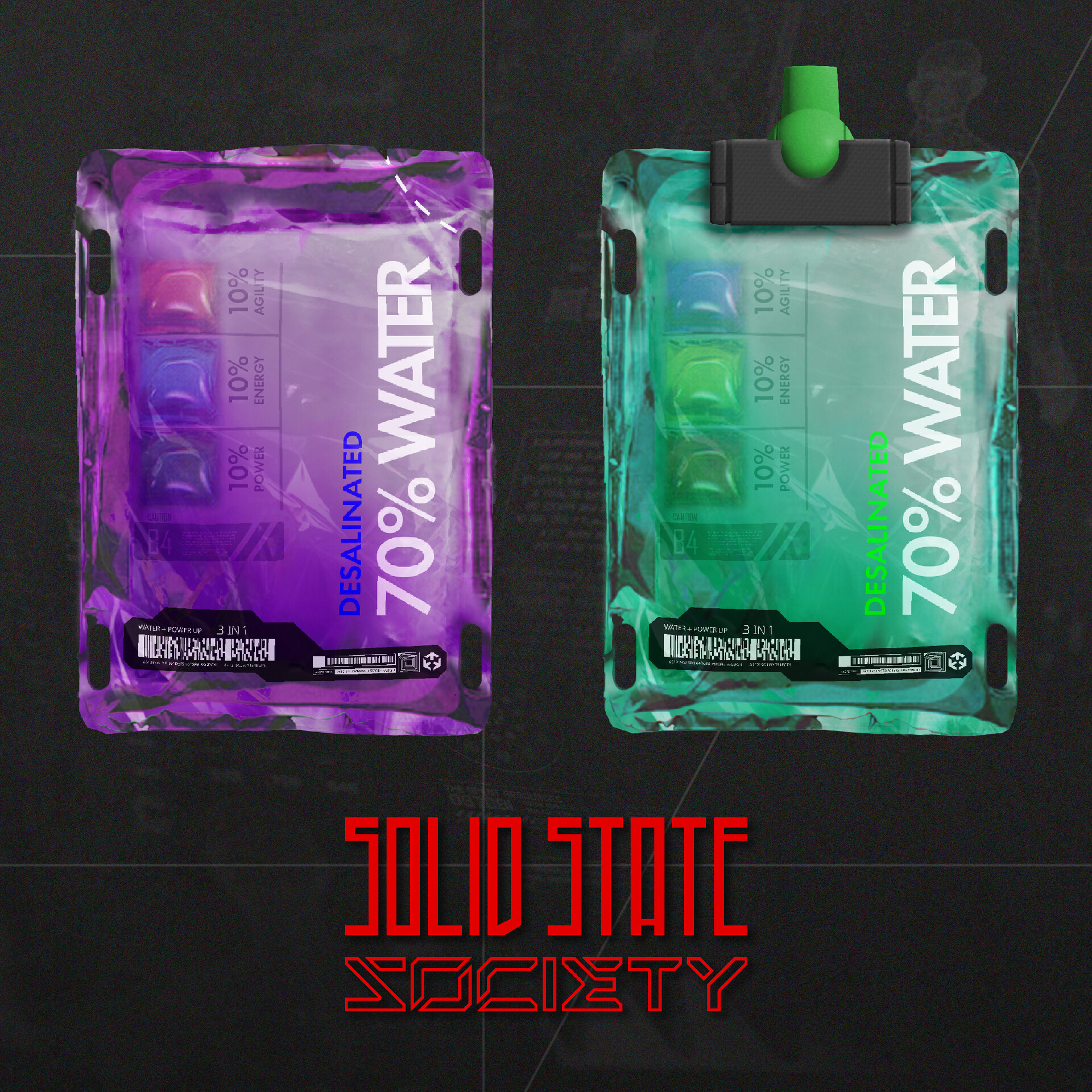 ArtStation - Solid State Society / Drink packaging