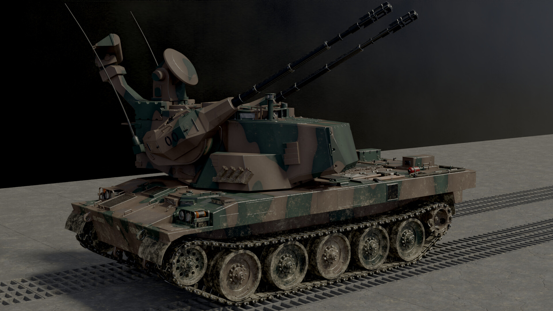 ArtStation - Type 87 JGSDF self propelled anti aircraft gun