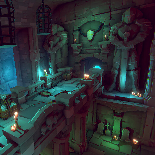 ArtStation - POLYSTYLE - Medieval Dungeons