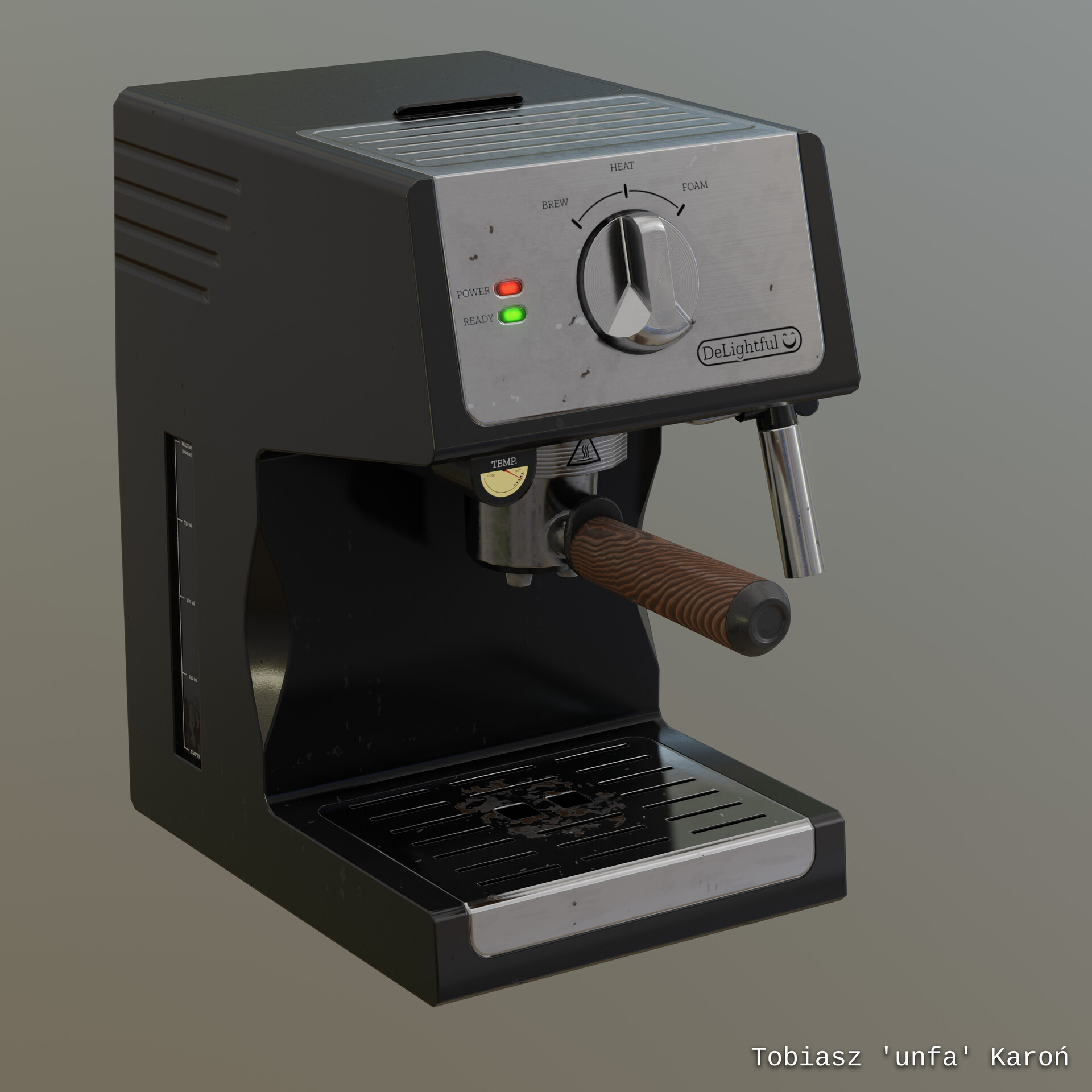 ArtStation - DeLightful Coffee Machine (game-ready model)