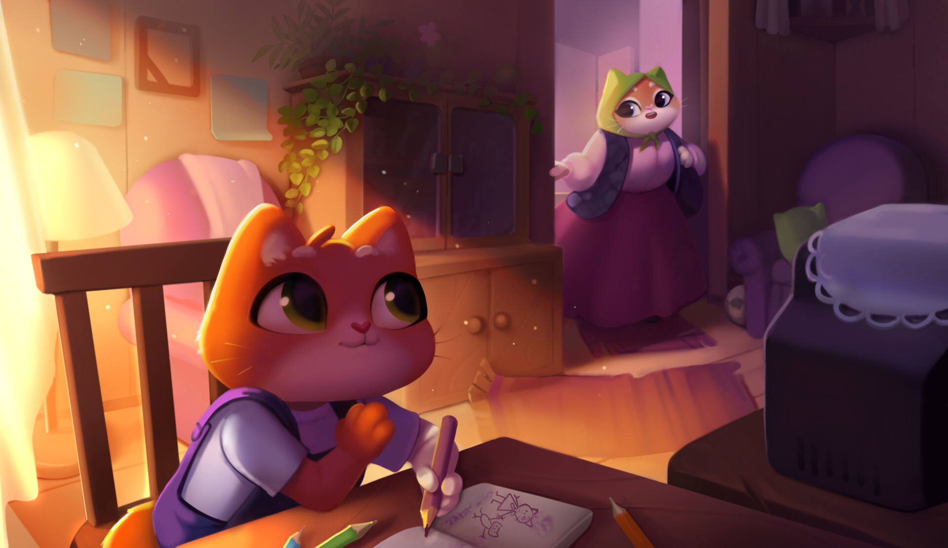 ArtStation - The story of Grandma and Kotik