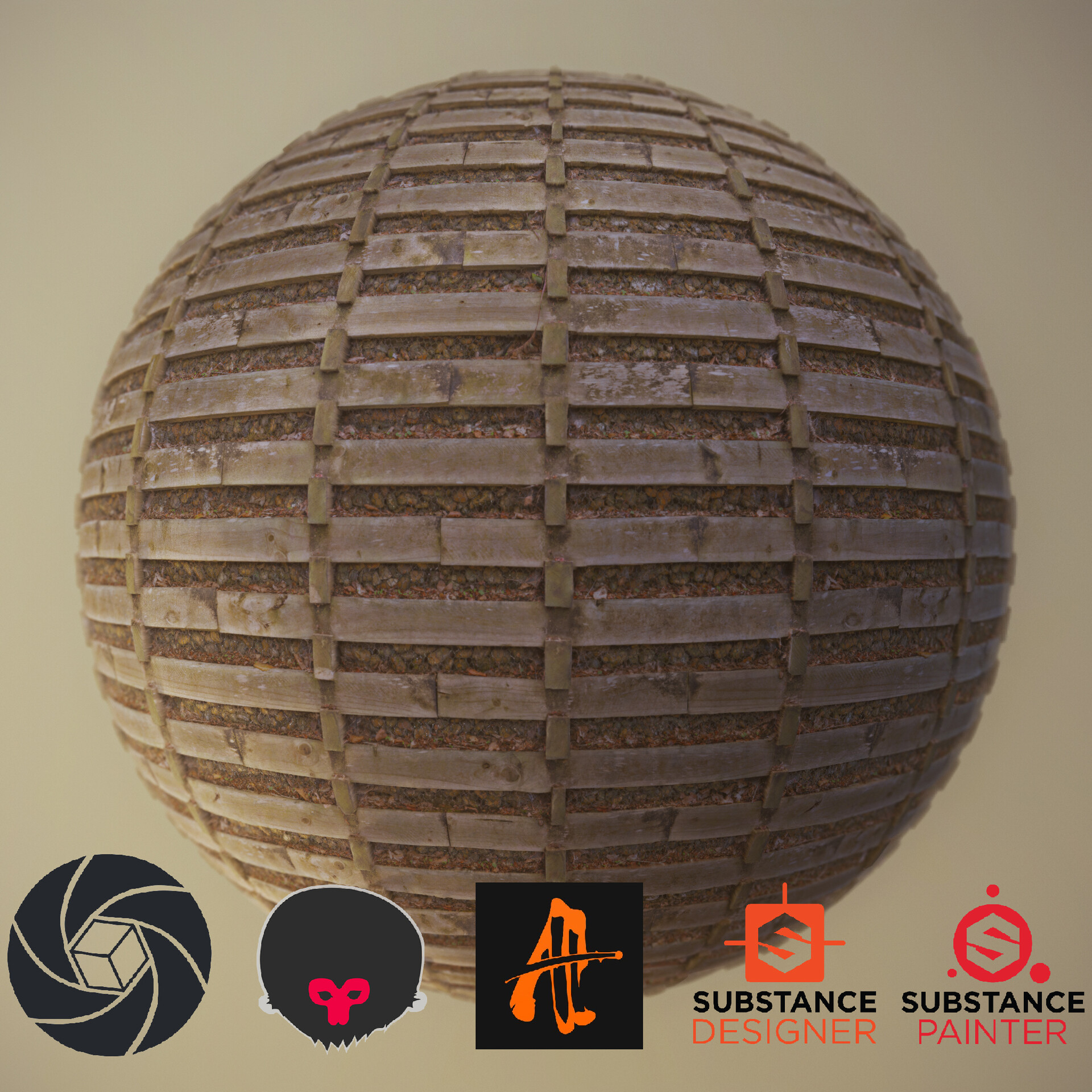 ArtStation - Tiling materials practice with photogrammetry