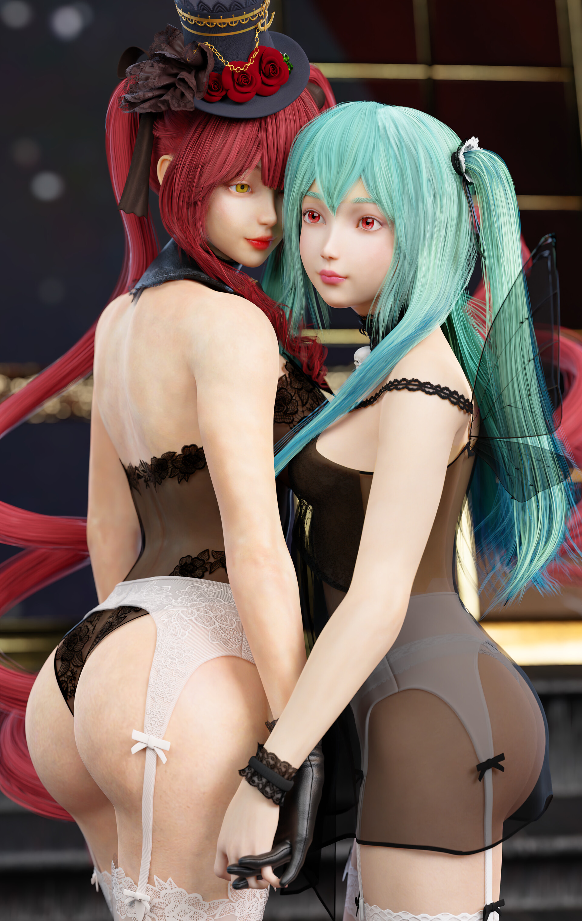 ArtStation - Houshou Marine & Uruha Rushia