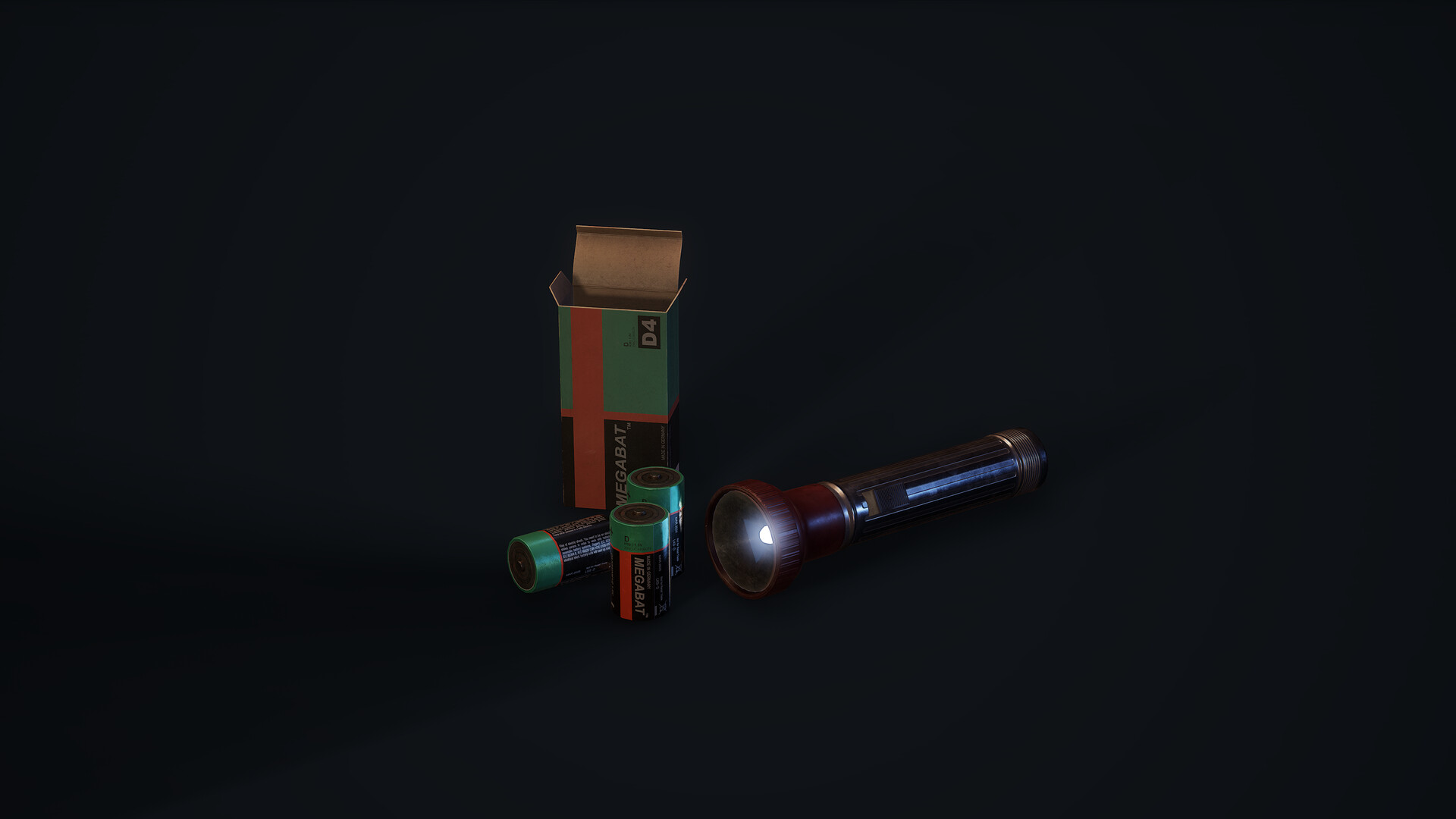 ArtStation - Old Flashlight - Horror Bedroom