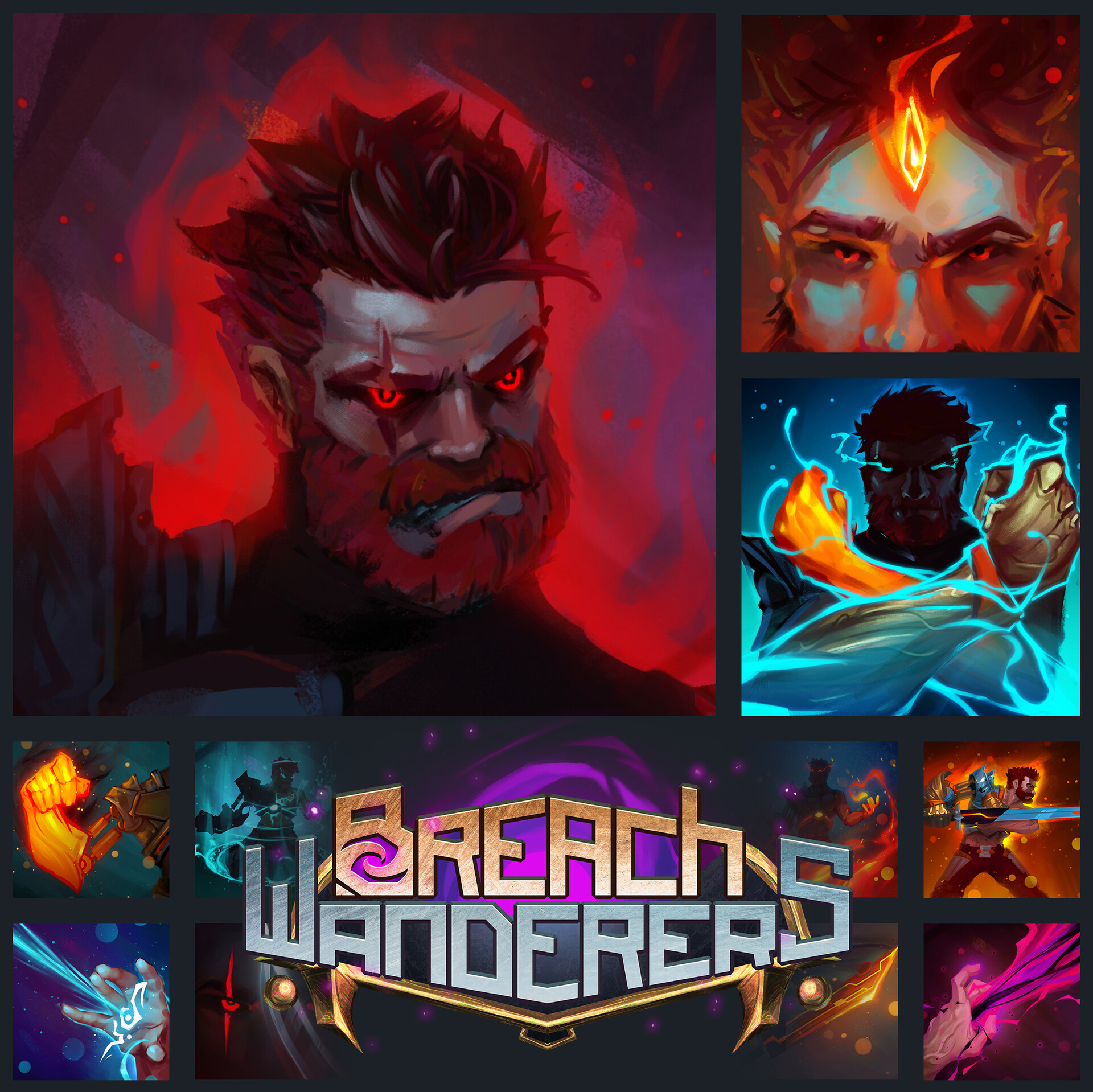 ArtStation - Caitan Character Cards [Breach Wanderers]