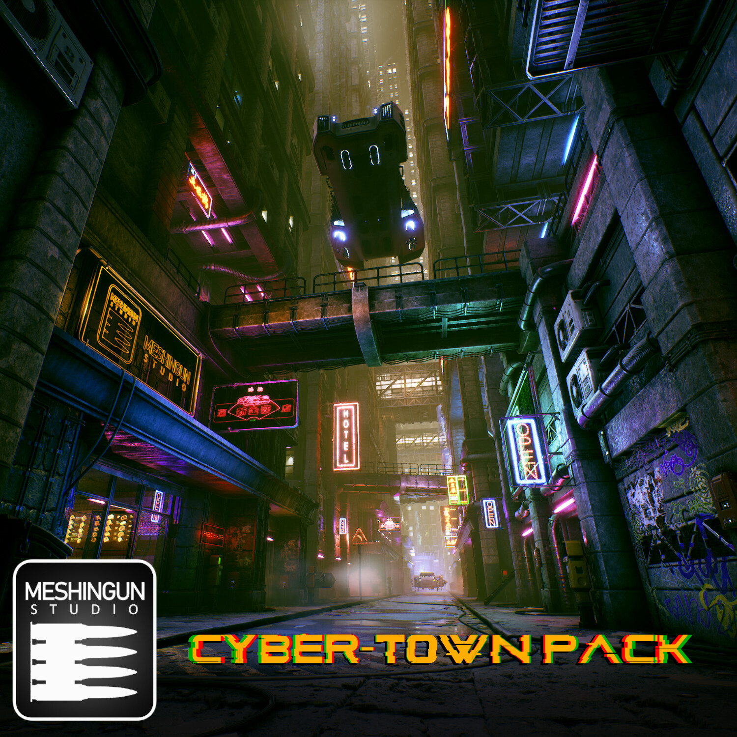 ArtStation - Cyber Town Pack by Meshingun Studio
