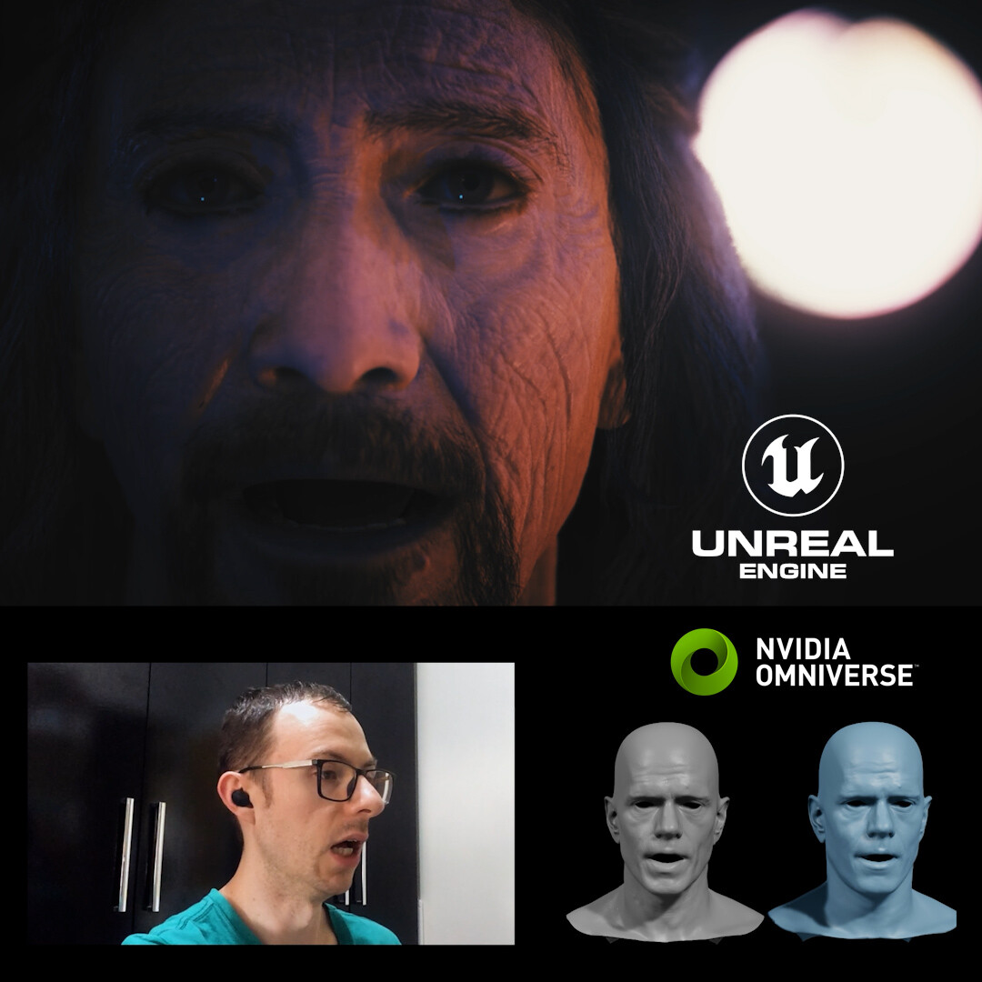 ArtStation - Audio2Face to Metahuman: Unreal Engine + NVIDIA Omniverse & RTXGI