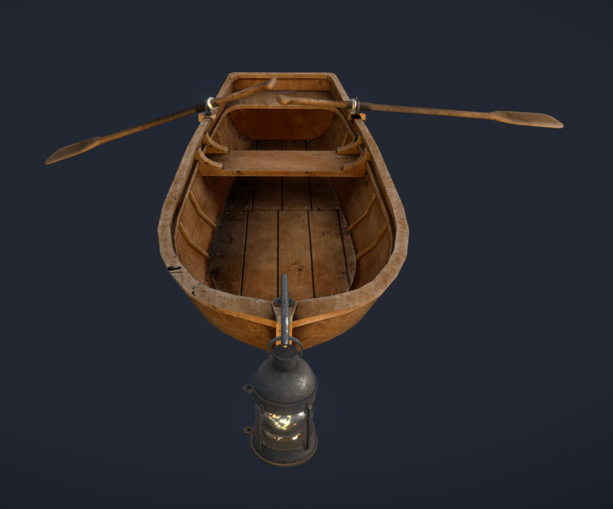 ArtStation - Oar Boat with a lantern