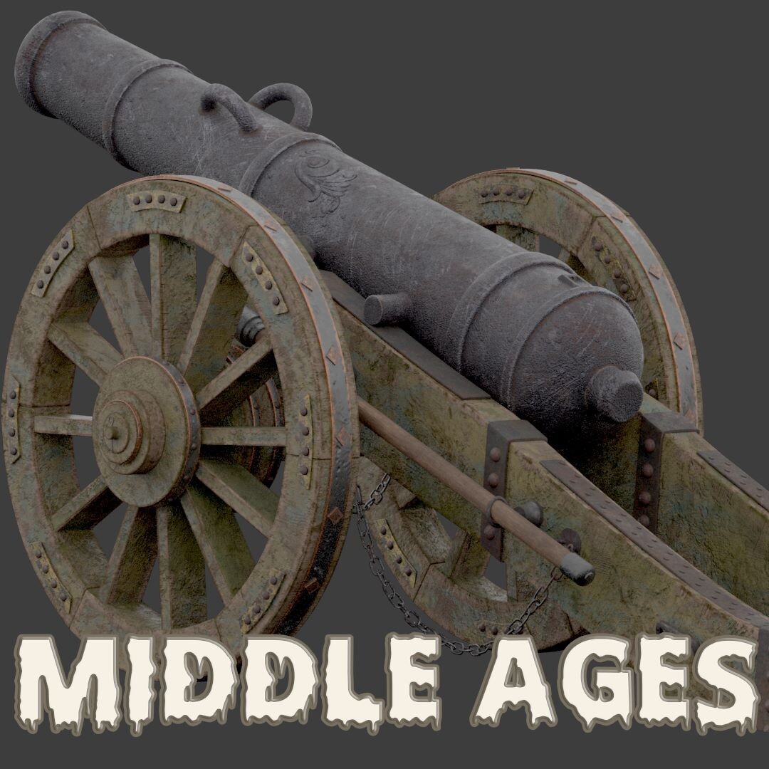 ArtStation - medieval artillery canon