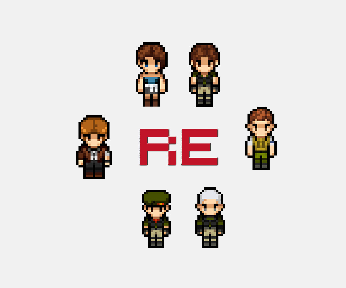 D-Pixel - PIXEL ARTS | Resident Evil: Personagens
