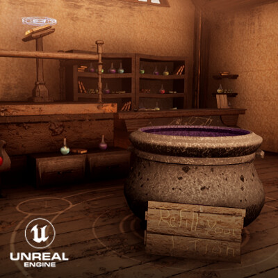ArtStation - Abandoned Potion Shop - UE4 Environment