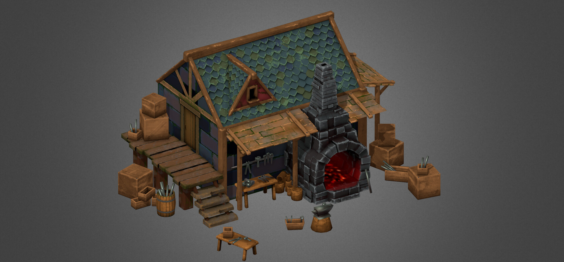 ArtStation - Stylized semi-realistic furnace