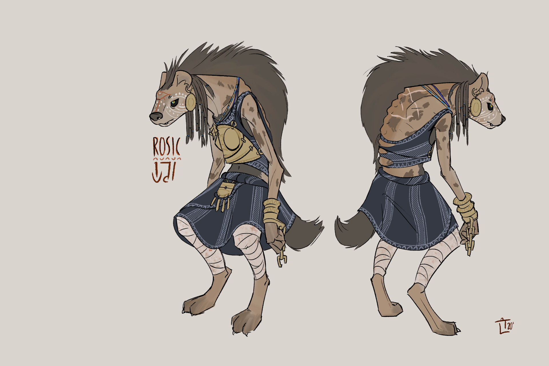 ArtStation - Rosic, Gnoll Priestess (2020)