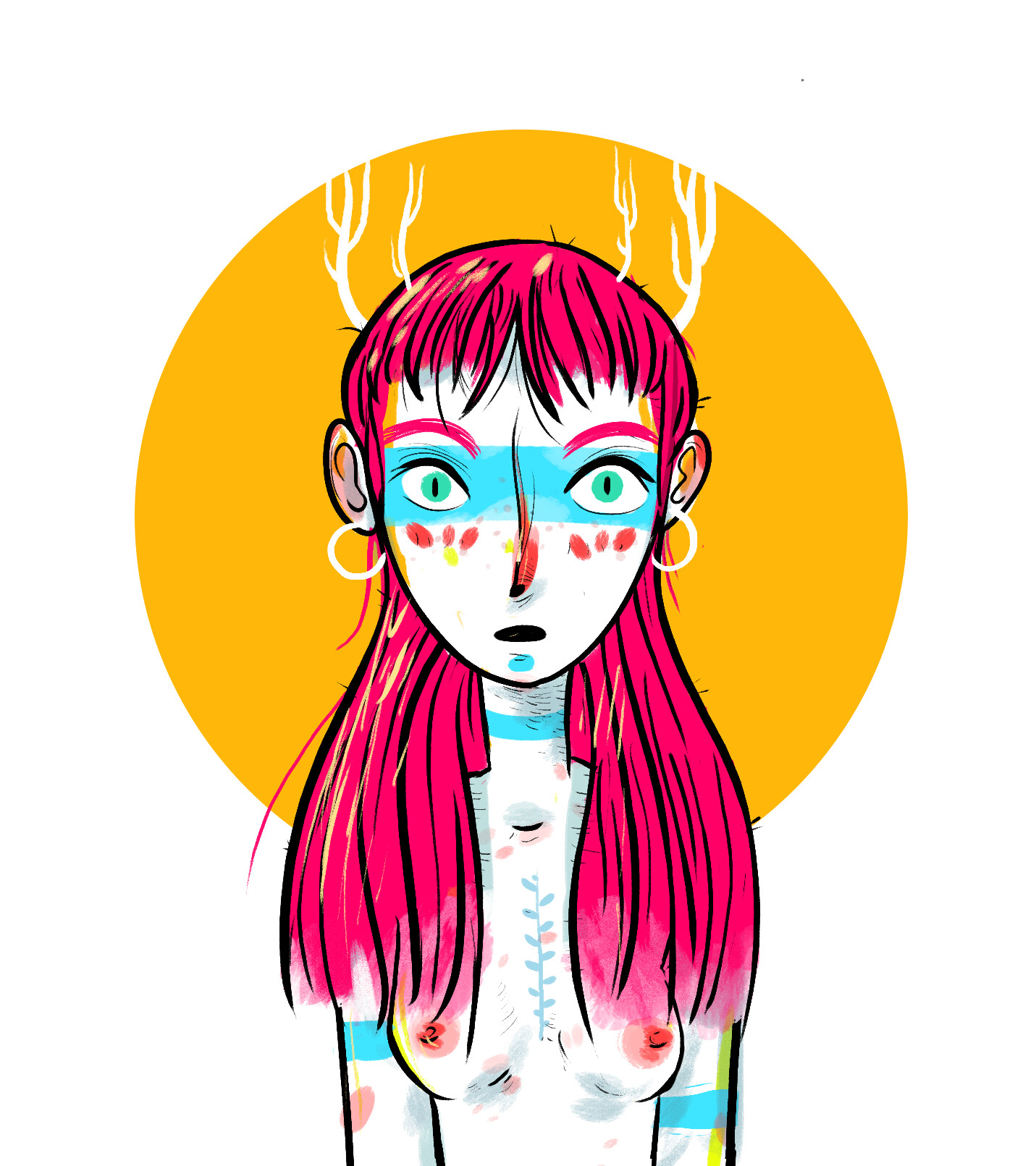 ArtStation - Weird colorful girls