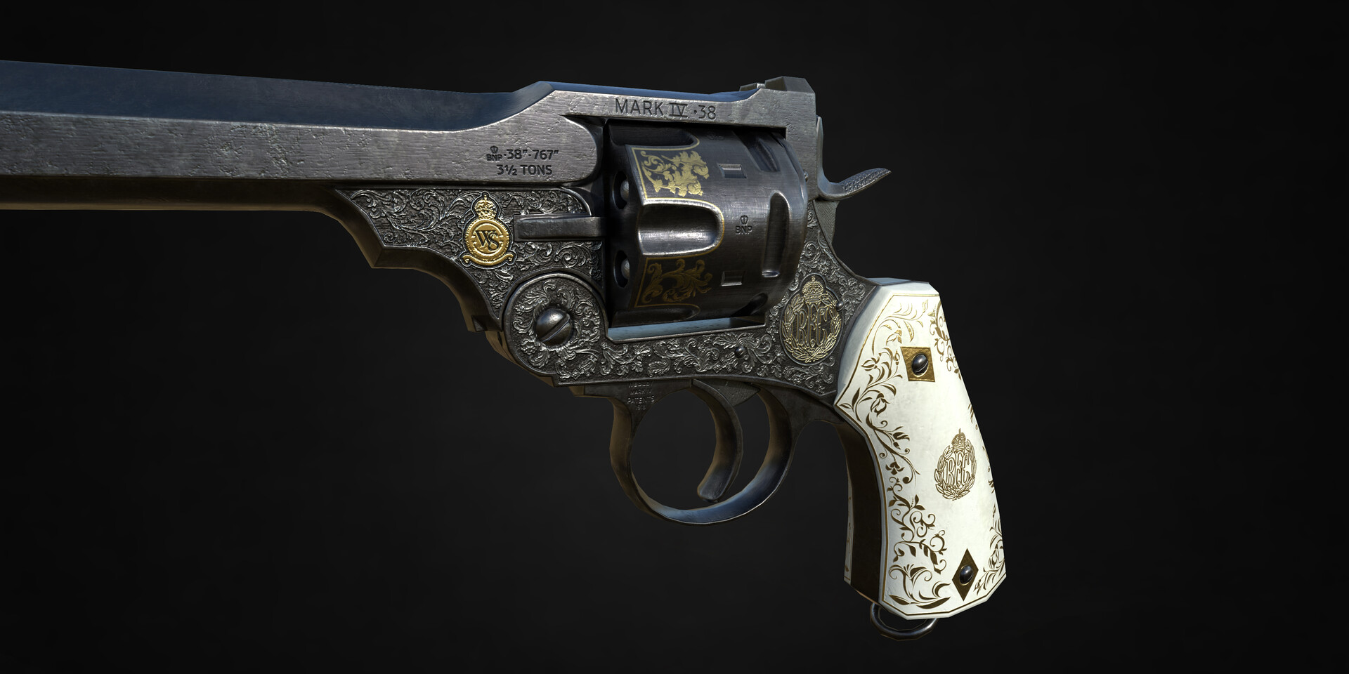 ArtStation - Webley & Scott Mk IV revolver