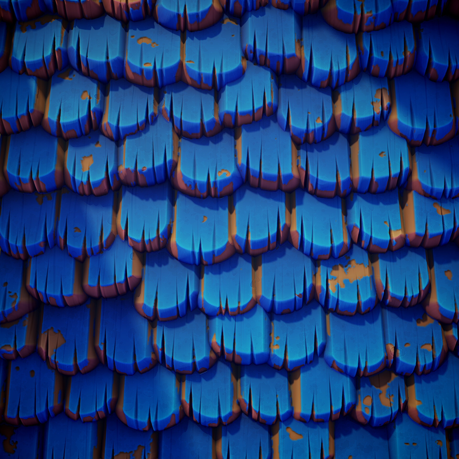 ArtStation - Stylized Wooden Roof Tile