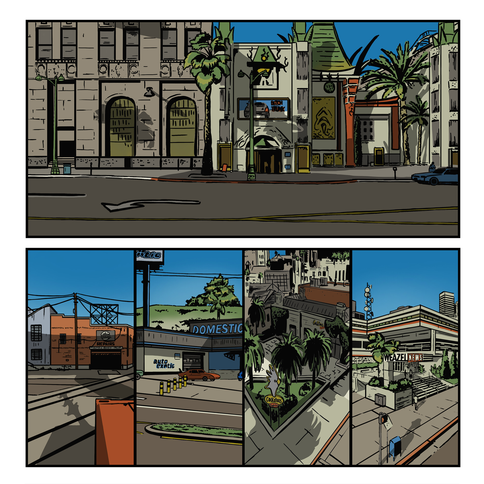 ArtStation - Comic book backgrounds