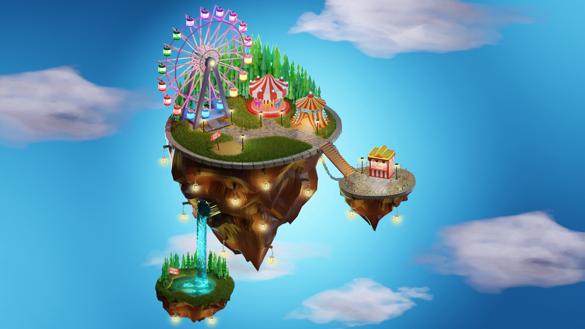 ArtStation - Attraction-Park in the sky