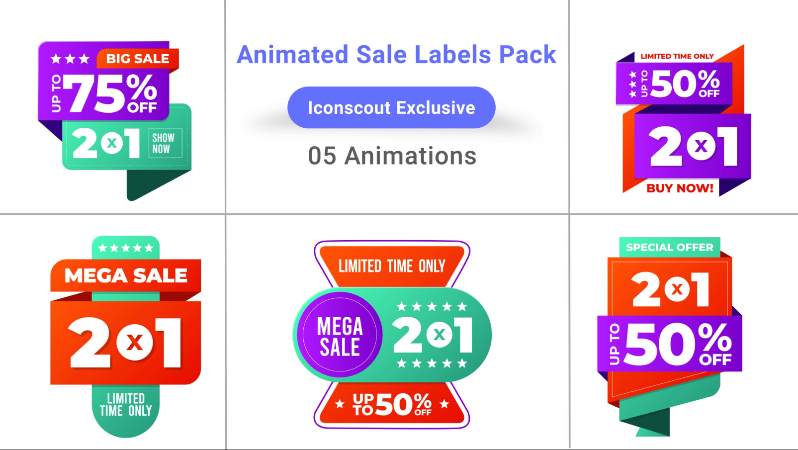 ArtStation - Sales Lables Lottie Animations Pack