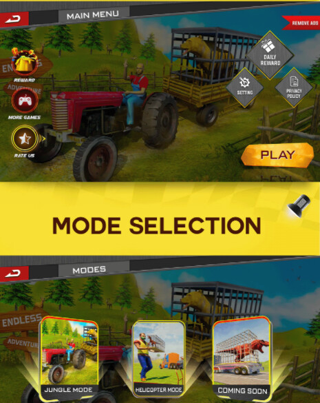 ArtStation - Animal Transport Game Ui UX design