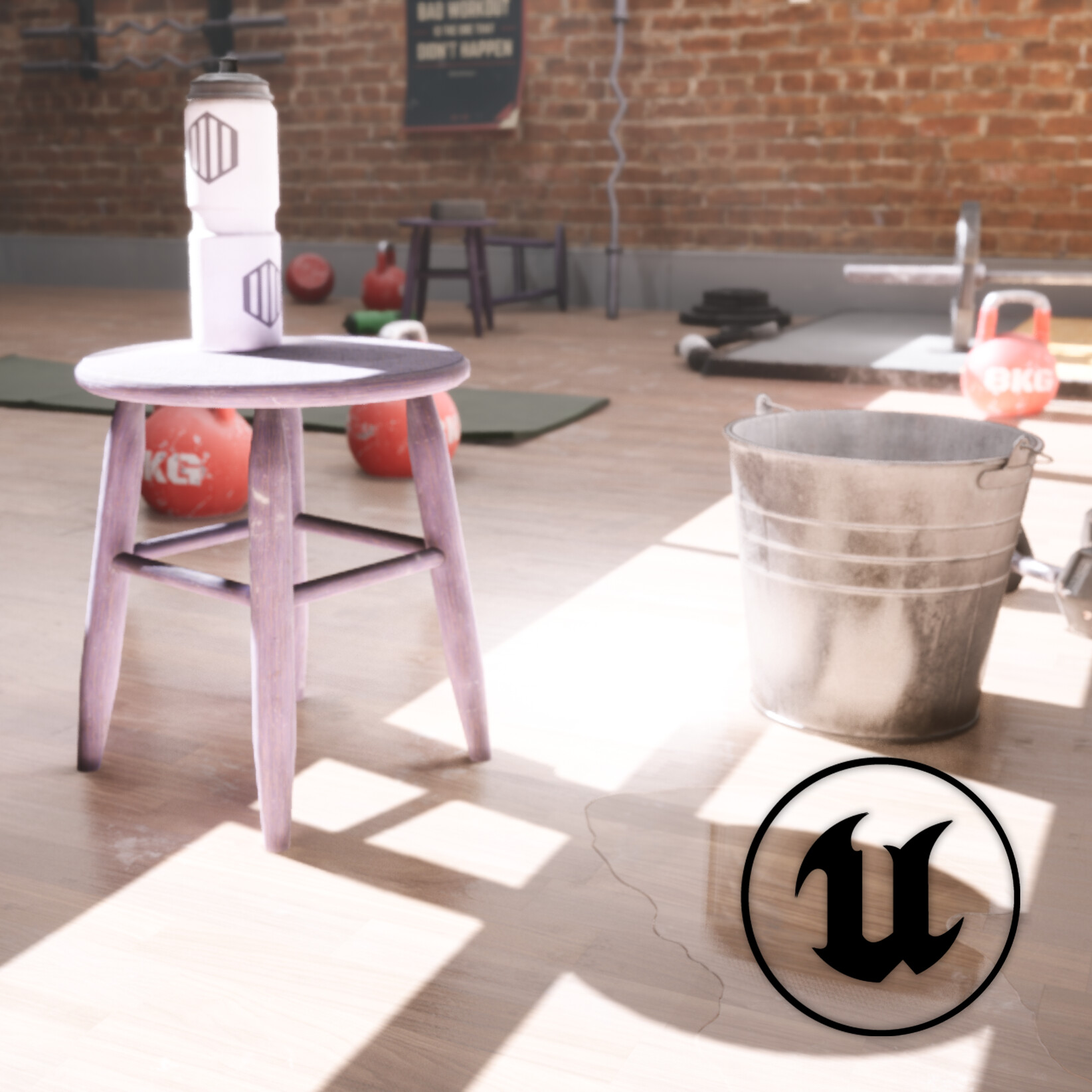 ArtStation - Red Brick Gym Environment in Unreal Engine 4