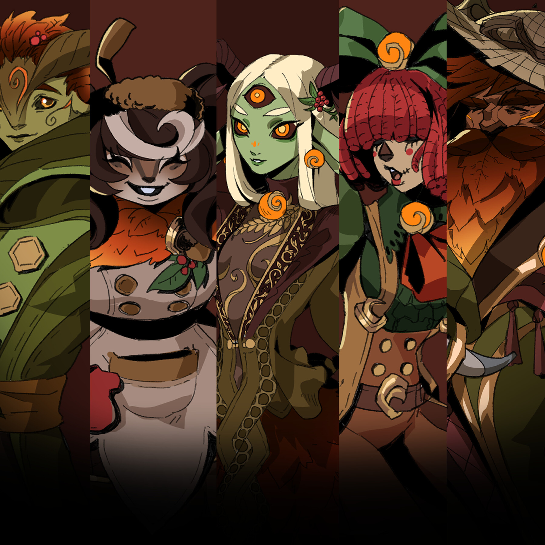 ArtStation - the court of the autumn fey