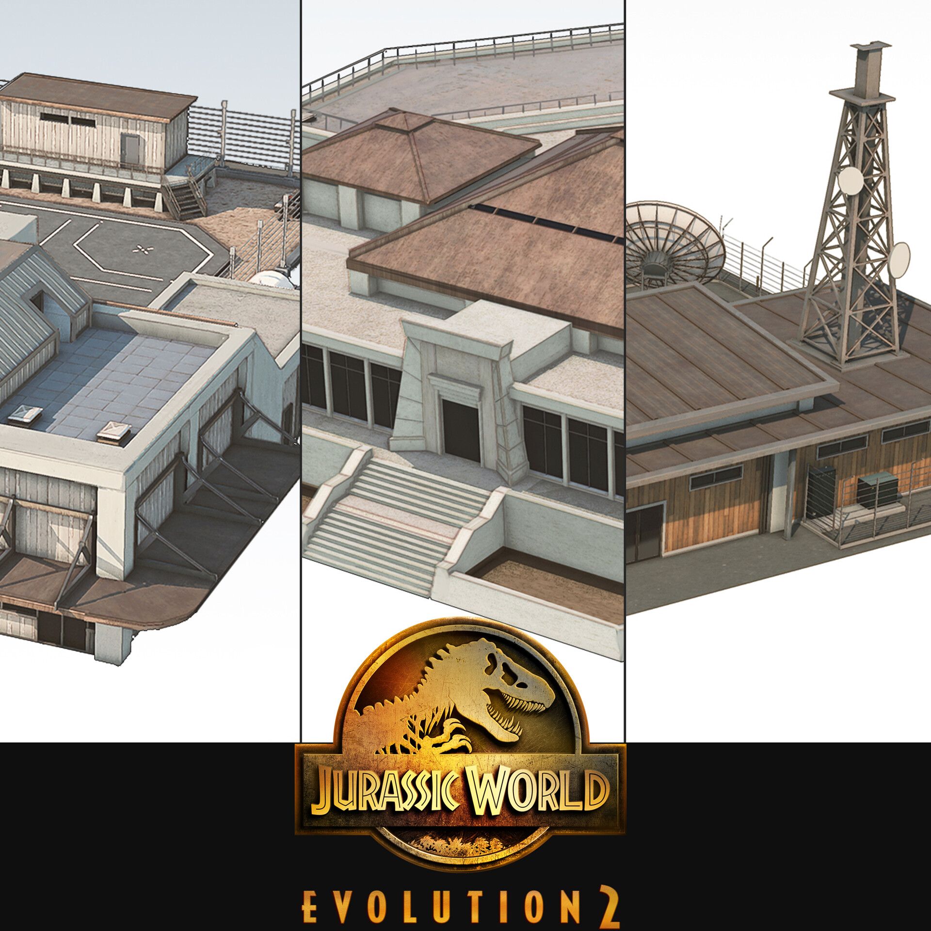 ArtStation - Classic building concepts : Jurassic World Evolution 2