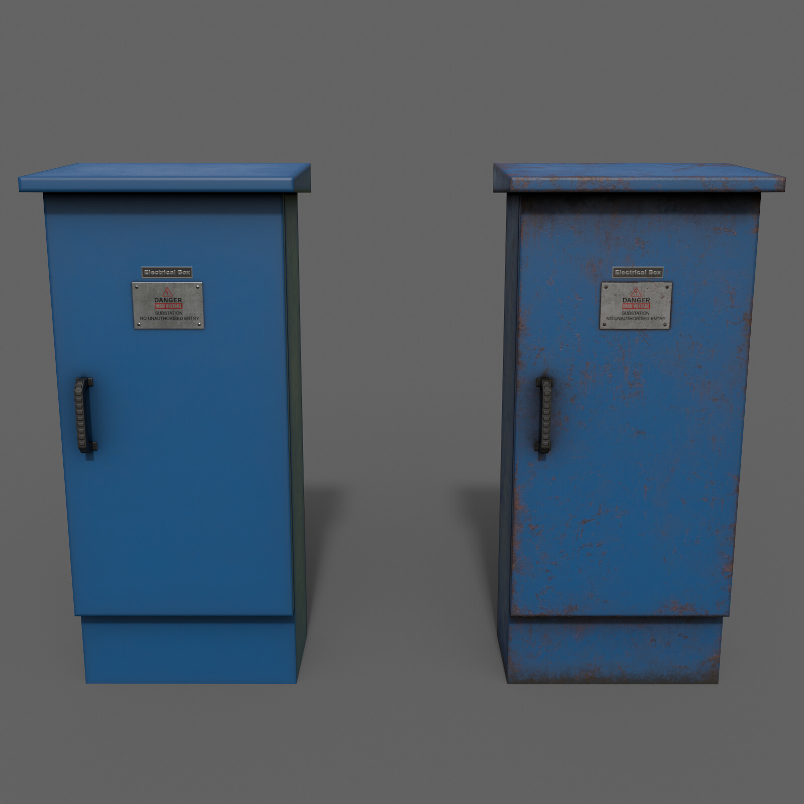 ArtStation - PBR Electric Box (Blue) Ver.5