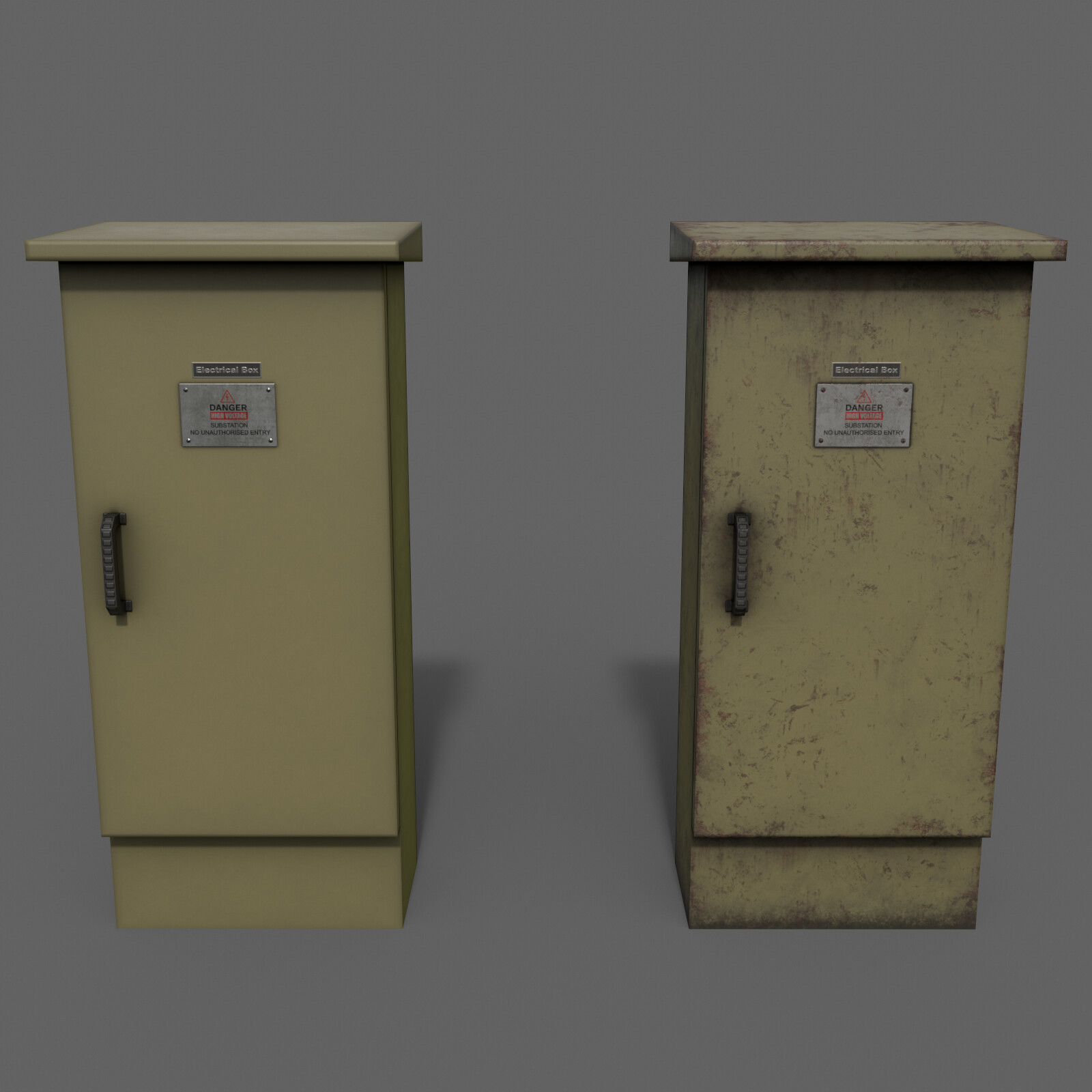 ArtStation - PBR Electric Box (Brown) Ver.5
