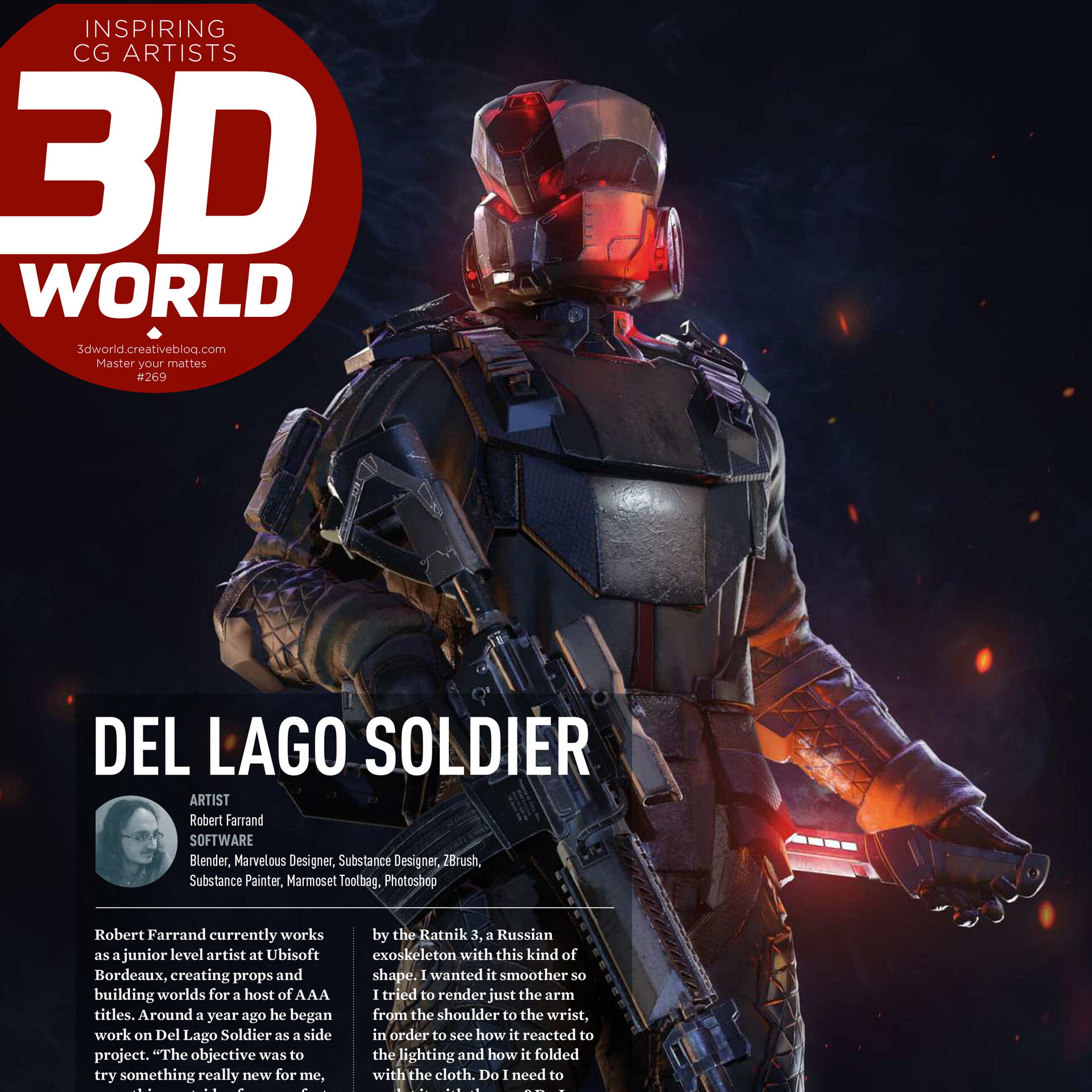 ArtStation - 3D World Magazine - Del Lago Soldier