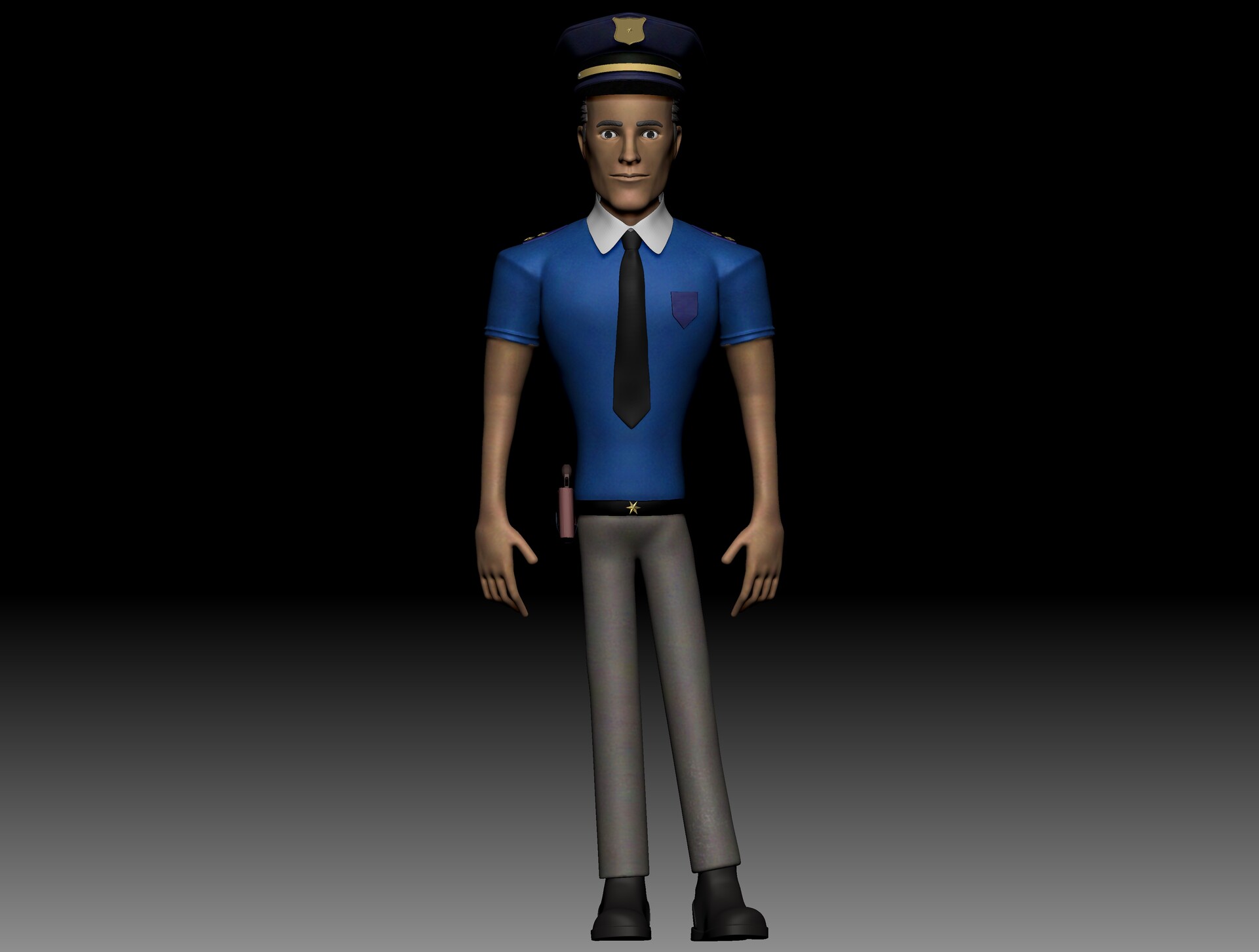 ArtStation - 3D Police Cartoon Character