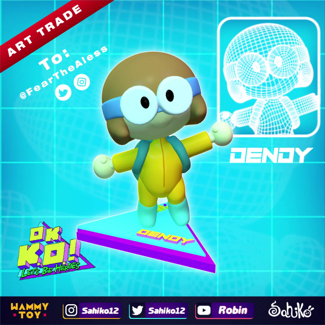 ArtStation - Dendy Ok K.O. Fanart - Proccess and Render