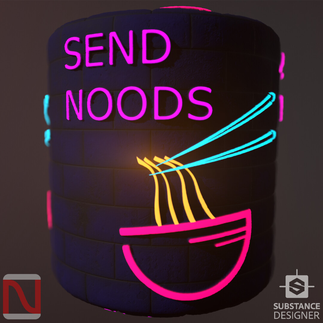 ArtStation - Cyberpunk Animated Neon Sign - Nodevember