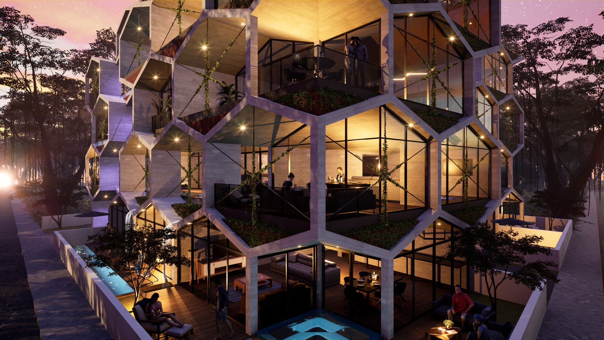 ArtStation - Hive Tulum Exterior