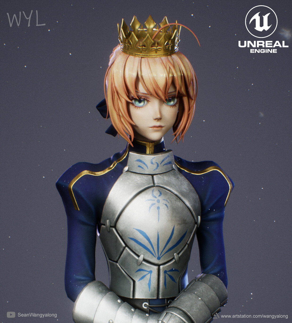ArtStation - Saber Altoria with Crown