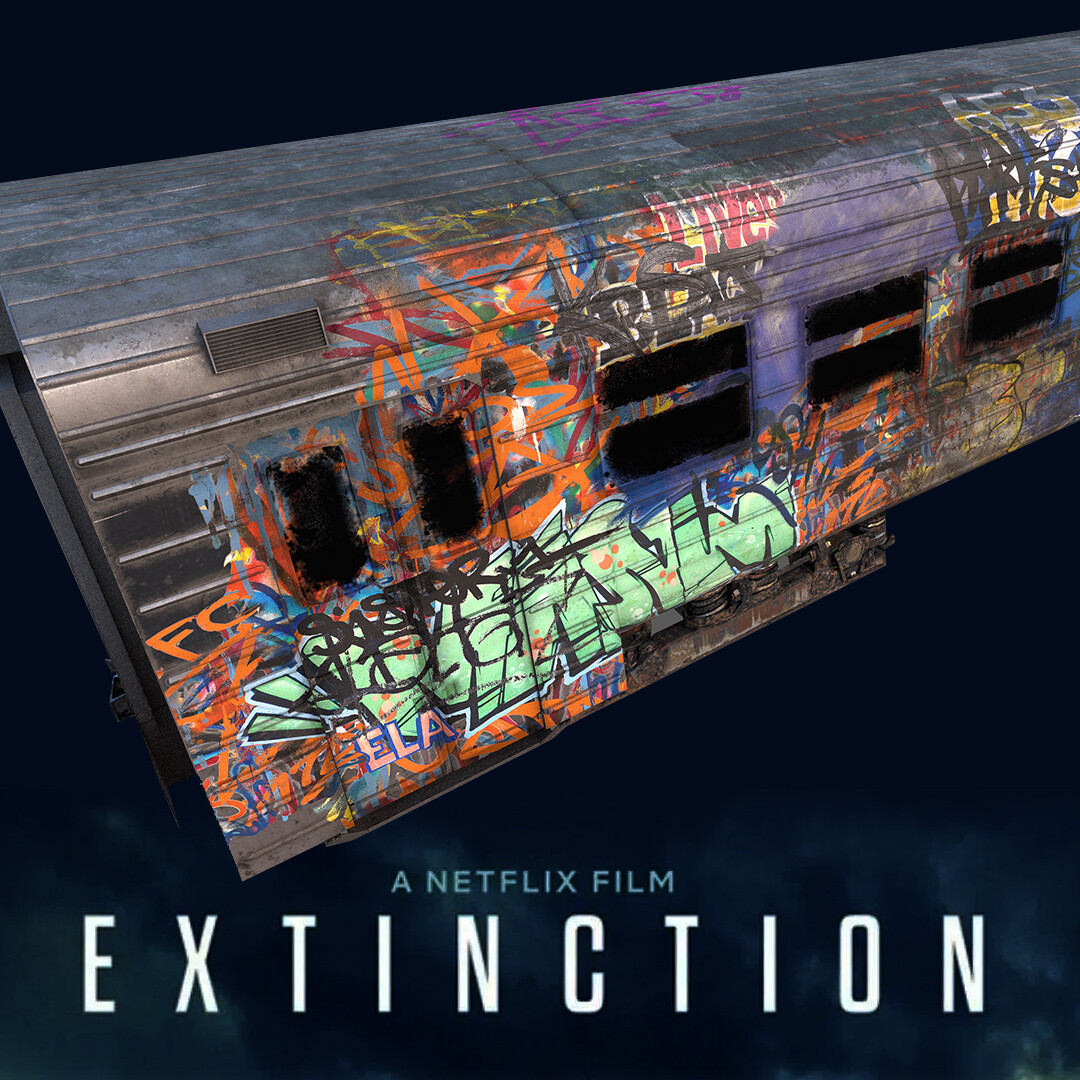 ArtStation - EXTINCTION - Graffiti Train and Bridge Texturing (2018)