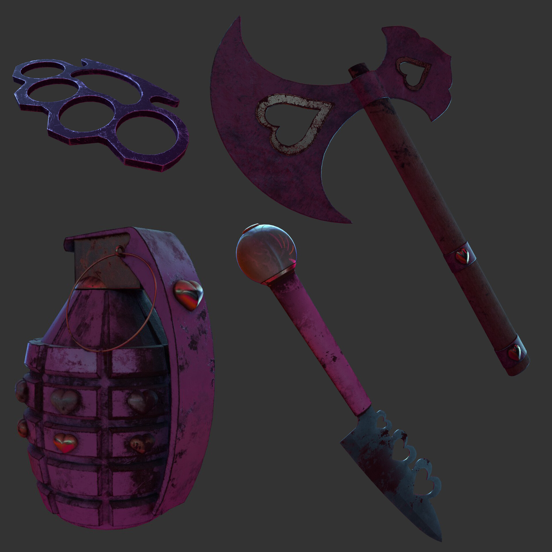ArtStation - arsenal of pink weapons