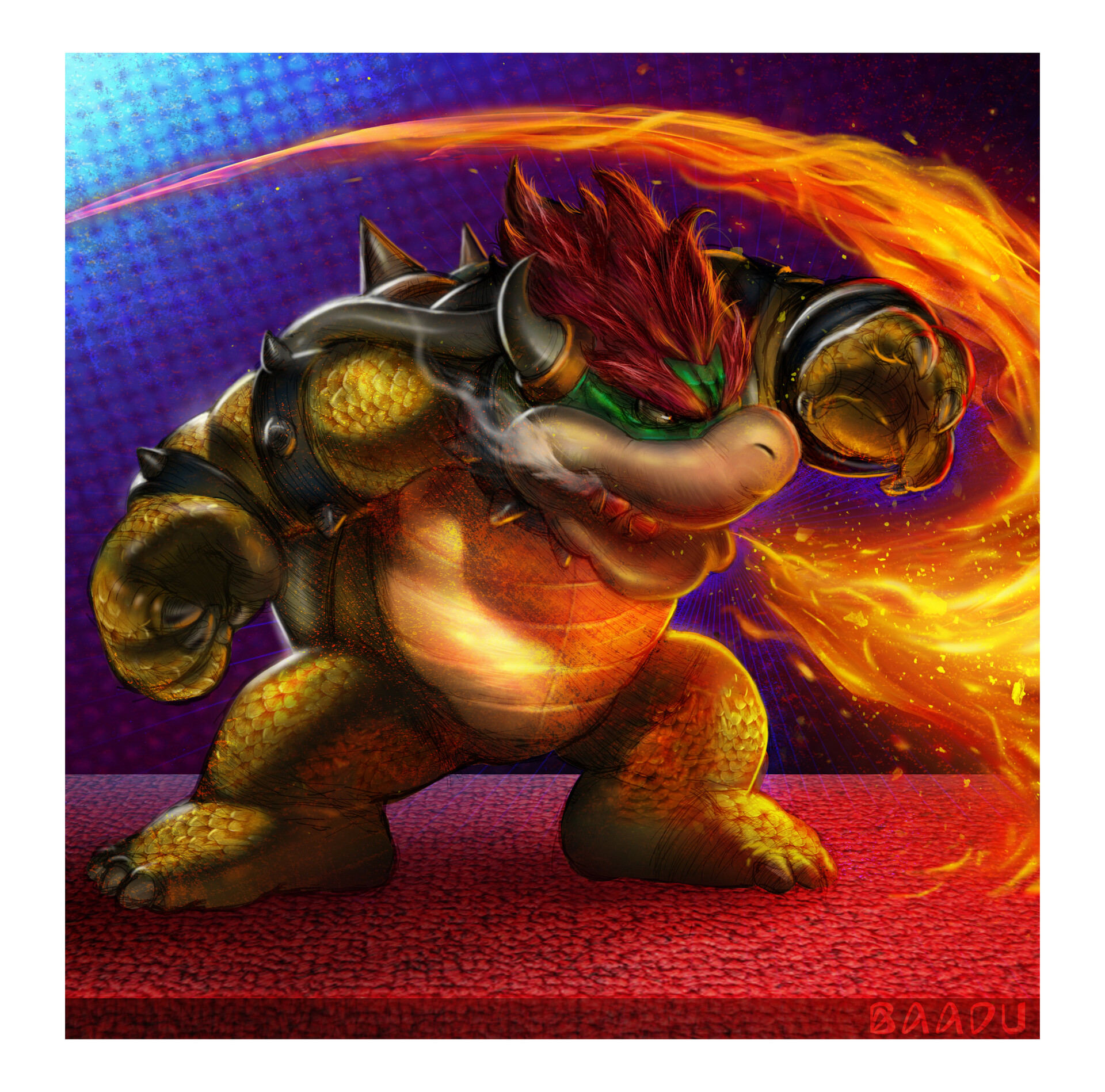 ArtStation - Smash Bros. 2.3D - Bowser Poster