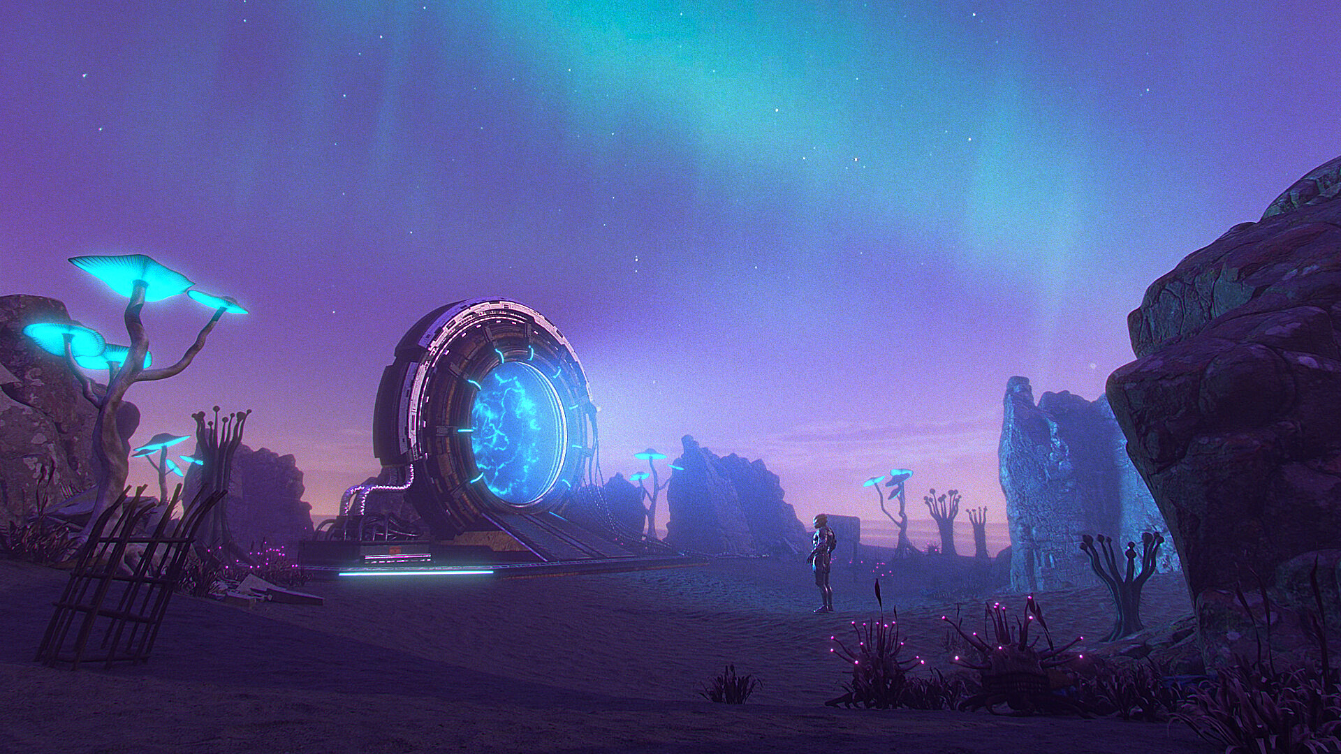 ArtStation - Scifi Desert Portals scence